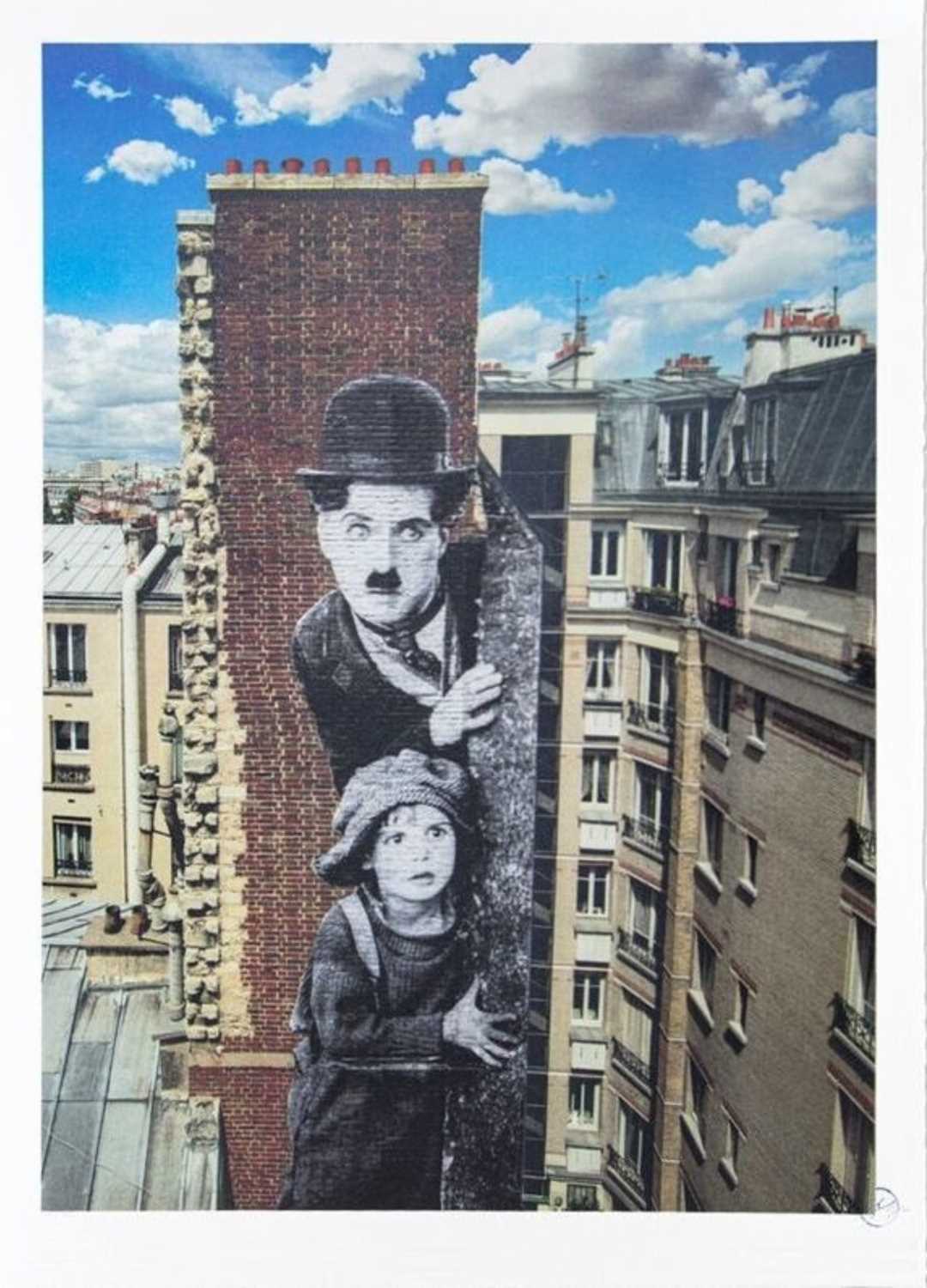 Lot 80 - JR (French 1983-), Charlie Chaplin revu par