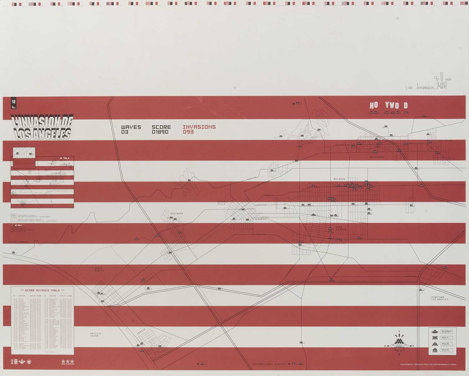 Lot 250 - Invader (French 1969-), 'Invasion Map Los